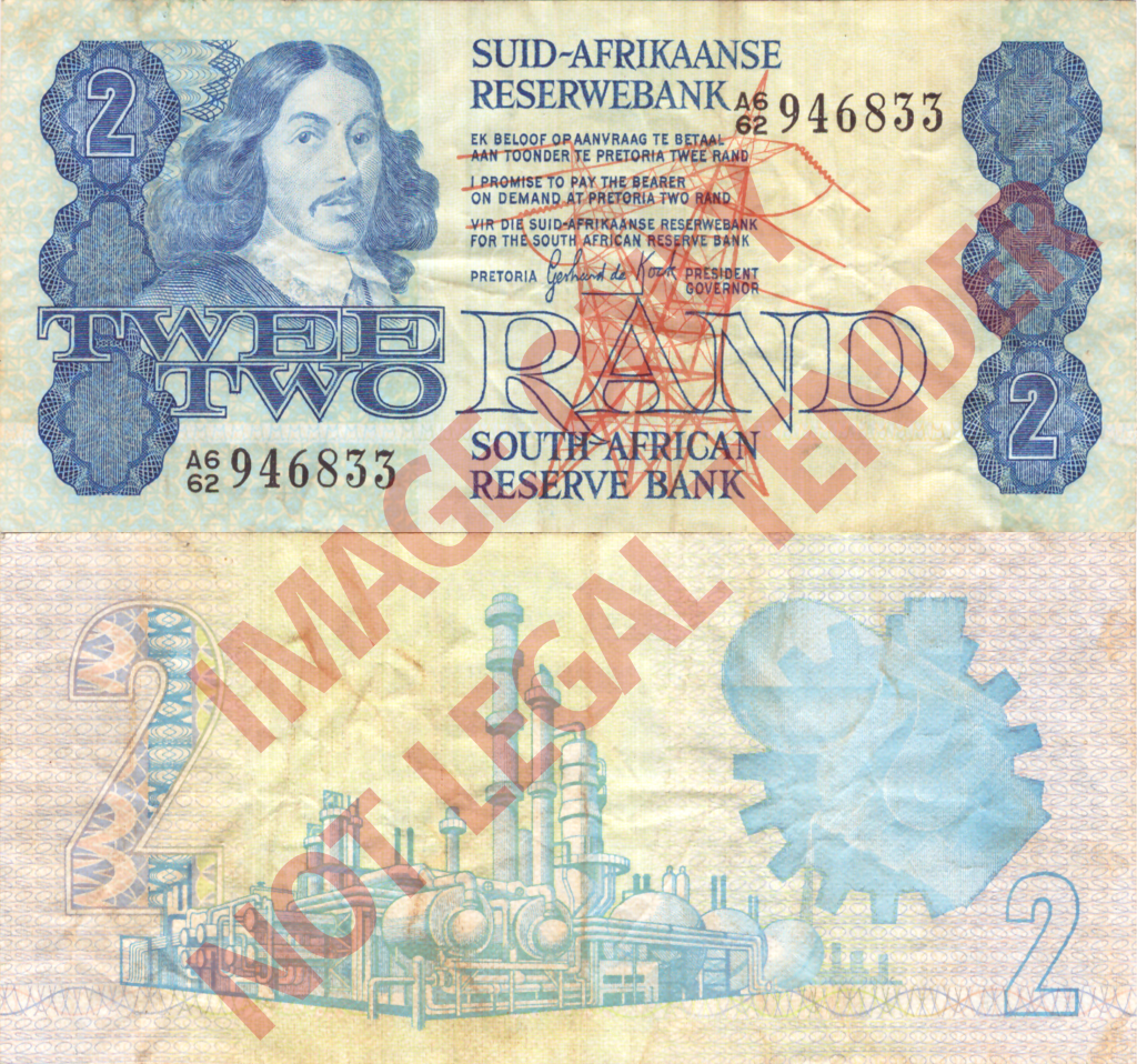 GPC de Kock - South Africa R2 Third Series - Gerhard de Kock Banknote ...